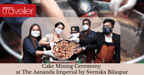 Master Chef Sylvester Rozario rings the bell at The Aananda Imperial