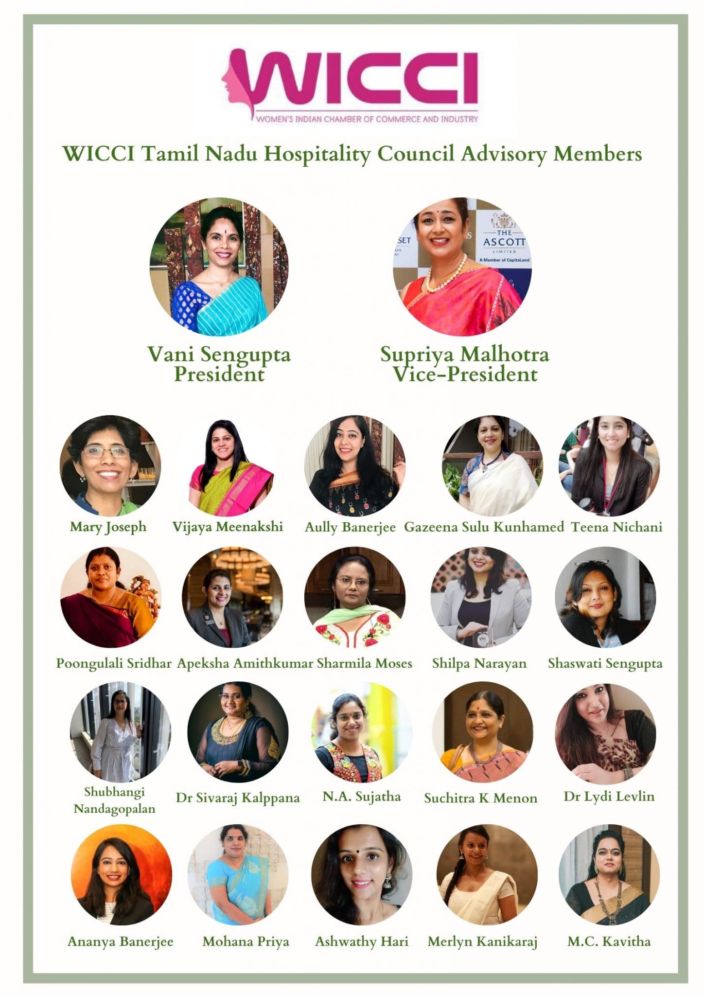 WICCI Tamil Nadu Hospitality and Tourism Council sets out Council and ...