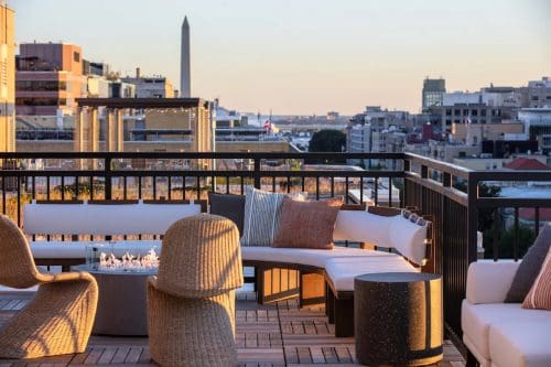 Washington DC new Rooftop Lounge with fire pits and great views opens ...