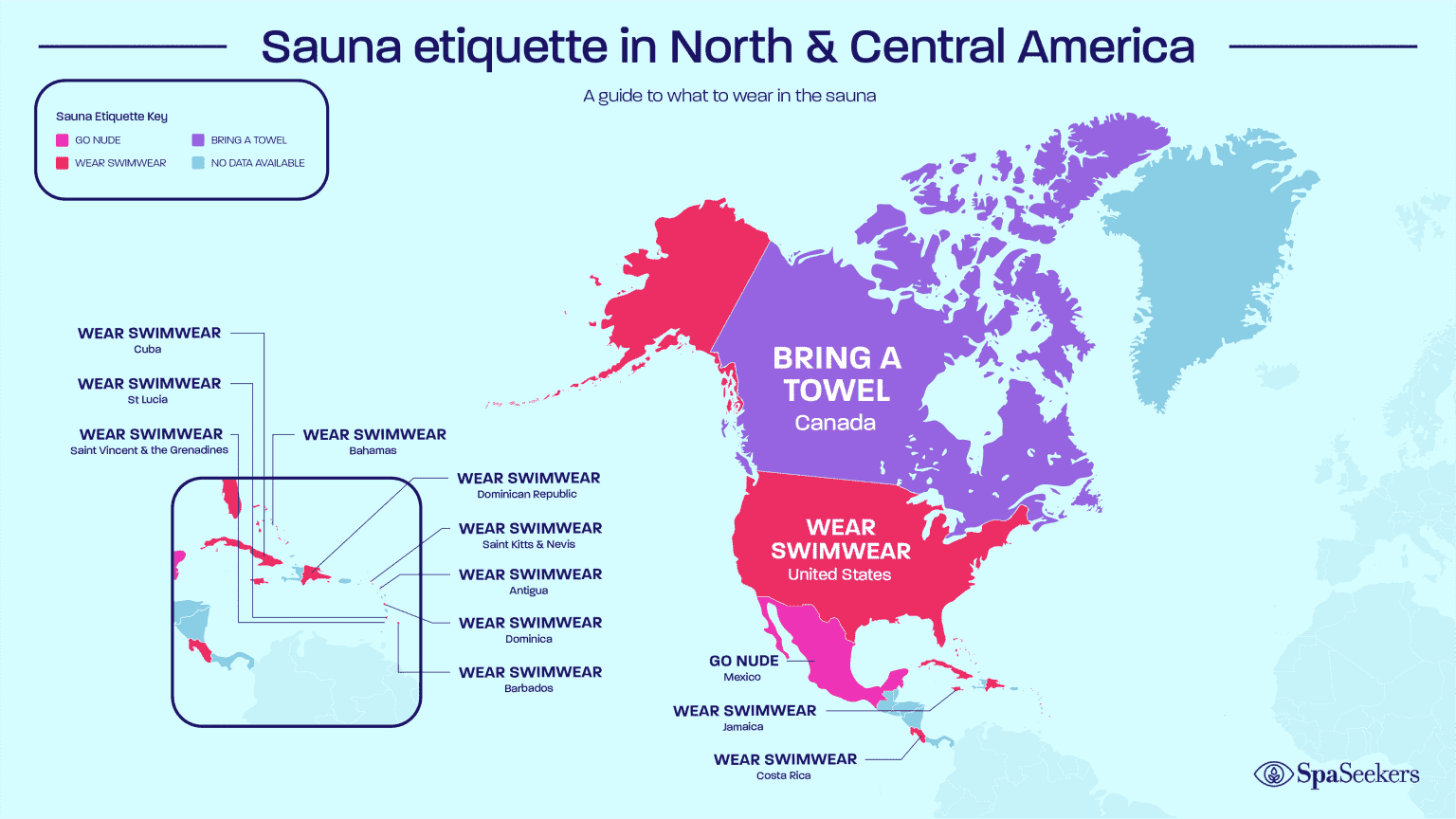 New Sauna Global Map of 84 countries reveal what to wear as spa lovers ...