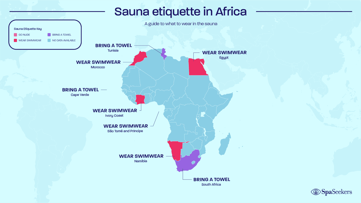 New Sauna Global Map of 84 countries reveal what to wear as spa lovers ...