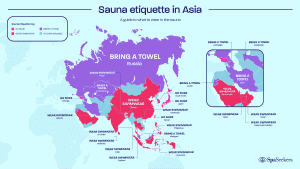 New Sauna Global Map of 84 countries reveal what to wear as spa lovers ...