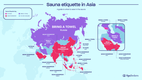 New Sauna Global Map of 84 countries reveal what to wear as spa lovers ...
