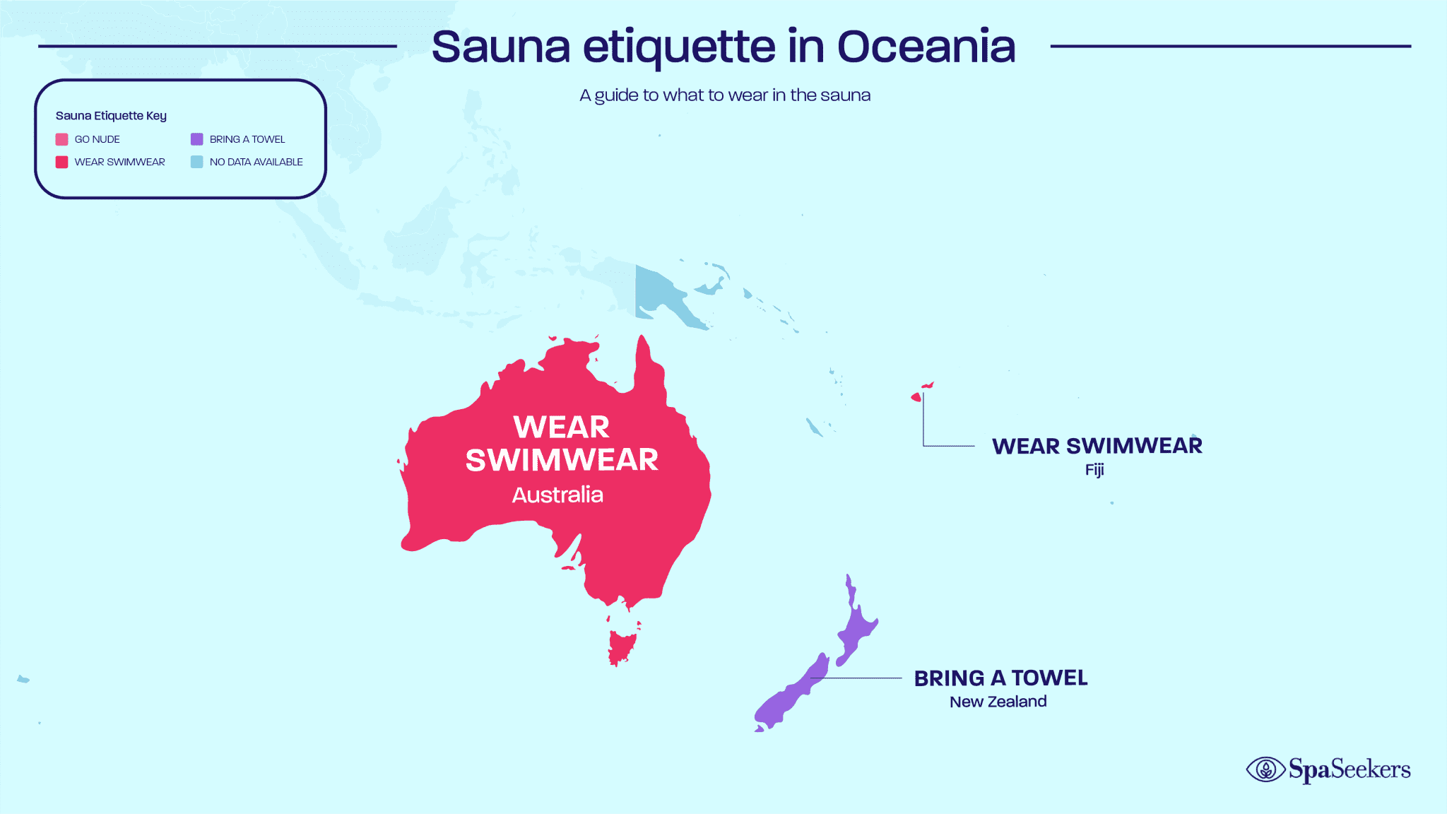 New Sauna Global Map of 84 countries reveal what to wear as spa lovers ease out in a Spa